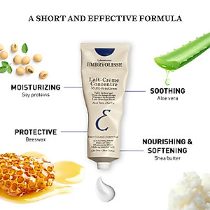 Embryolisse Lait-Crème Concentré, Multifunction Daily Moisturizer, Primer, and Makeup Remover, Suitable for All Skin Types. French Face Cream With Shea Butter & Aloe Vera, 2.54 Fl Oz