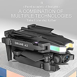 Drone with Camera, 4k Dual Camera Remote Control Drone with 3 Speeds, Wifi FPV, Headless Mode, Trajectory Flight, Altitude Hold Mode, 90-180° Adjustable View Angle, 2.4GHz Anti-Interference