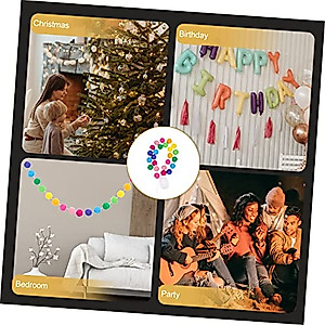 LABRIMP String Felt Ball Ornament Tassel Trim Halloween Ornaments Holiday Decoration Christmas Felt Balls Garland Rainbow Felt Ball Garland Classroom Pompom Decor Wool Felt