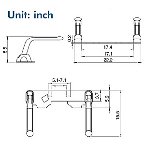 DAILYLIFE Toilet Safety Rail, Heavy Duty (480 LB) Armrest Hand Rail, Can be Folded Up, Aluminum Alloy Support for Elderly Senior Handicap Pregnant