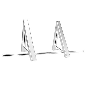 Retractable Clothes Hanger, Retractable Clothes Drying Rack Recessed Design Strong Load Bearing Wall Mounted Thickened for Bathroom for Office (Silver)