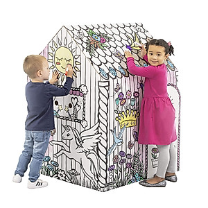 Bankers Box at Play Unicorn Playhouse, Cardboard Playhouse and Craft Activity for Kids