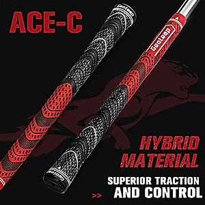 Geoleap Golf Grips Set of 13- Cord Rubber Compound Material, Hybrid Golf Club Grips, All Weather Performance.(Blue, Standard)