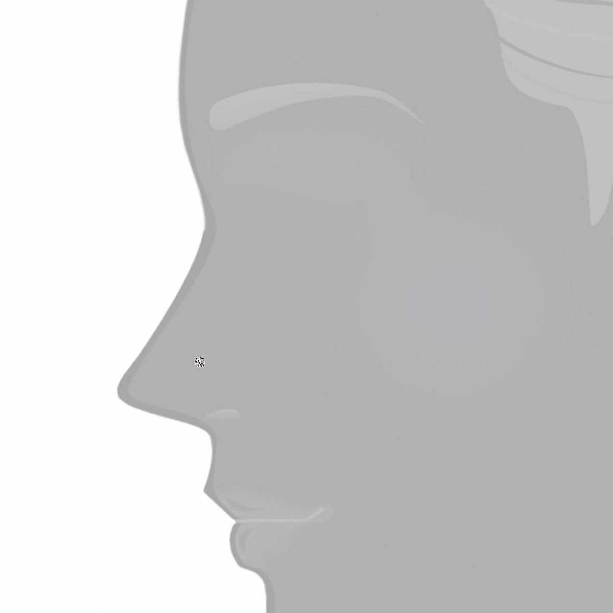 FreshTrends SI1 3mm 0.1 ct. tw Diamond 950 Platinum Twist Screw Nose Ring 18G