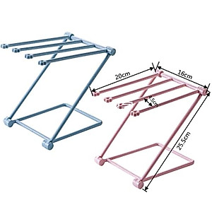 WHZAZGW Home Kitchen Countertop Dishcloth Drying Rack Foldable Kitchen Rag Rack, Towel Bar Rack, Desktop Waterlogging Rag Holder