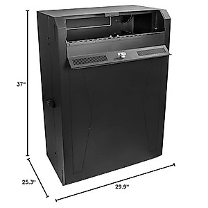 StarTech.com 8U 19" Vertical Wall Mount Server Rack Cabinet - Low Profile (15") - 30" Deep Locking Network Enclosure w/2U for Switch Patch Panel Router Mounting IT/Data Cabinet Assembled (RK830WALVS)