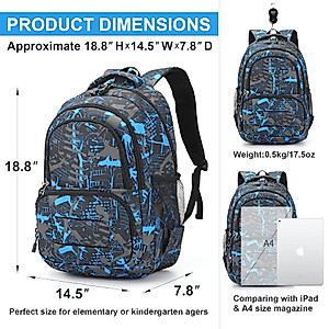 Rickyh Style Lightweight Elementary School Backpack - Durable, Waterproof Kids' School Bag