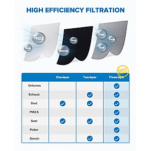 PHILTOP Cabin Air Filter, Replacement for CF10374,CP374, BE-374, ACF004, Tacoma, Dart, Vibe, Includes Activated Carbon, Pack of 1