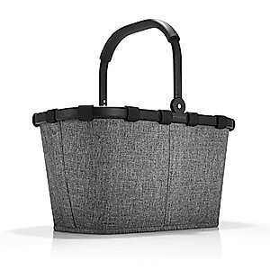 reisenthel carrybag twist silver - Sturdy shopping basket with plenty of storage space and practical inner pocket - Elegant and water-repellent design