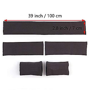 Tong Gu Tubular Knit Rib Cuff 39" x 2.8" Ribbed Trims Fabric for Sweater Jacket Coat Sewing DIY (Light Gray, 39“ x 2.8")