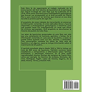 Libro Undécimo de Bautismos (1820-1824) Parroquia San Miguel Arcángel de Cabo Rojo: Transcripción y Análisis (Spanish Edition)