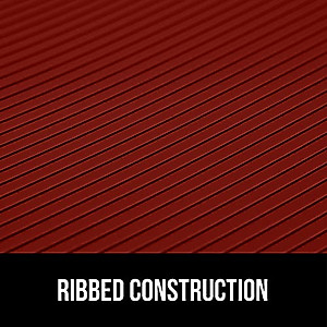 GORILLA GRIP DuraGuard Shelf Liner, Non-Adhesive Cabinet Liners for Kitchen Drawers, Shelves, Refrigerator, Pantry Storage, Bathroom Closet, Durable Waterproof BPA Free Ribbed Plastic, 12x10 Dark Red