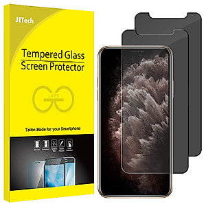 JETech Privacy Screen Protector for iPhone 11 Pro, iPhone Xs and iPhone X 5.8-Inch, Anti Spy Tempered Glass Film, 2-Pack