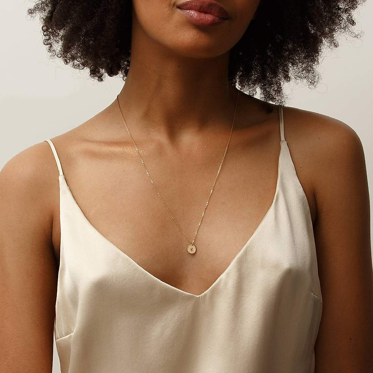 Endless Story 9mm Personalized Dainty Disk Necklace,Custom Initial Necklace,Mothers Necklace, Jewelry Gift for Her (Sterling Silver)