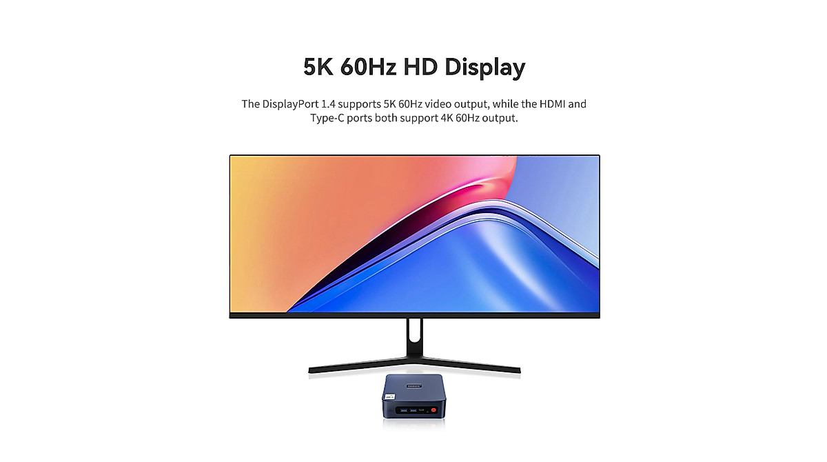 Beelink SEI10 Mini PC - 4K Dual Display, Turbo i5 Power