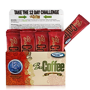 Bio Coffee- NEW! - First Organic Instant Non-dairy Alkaline Coffee (12 Sachet Box)