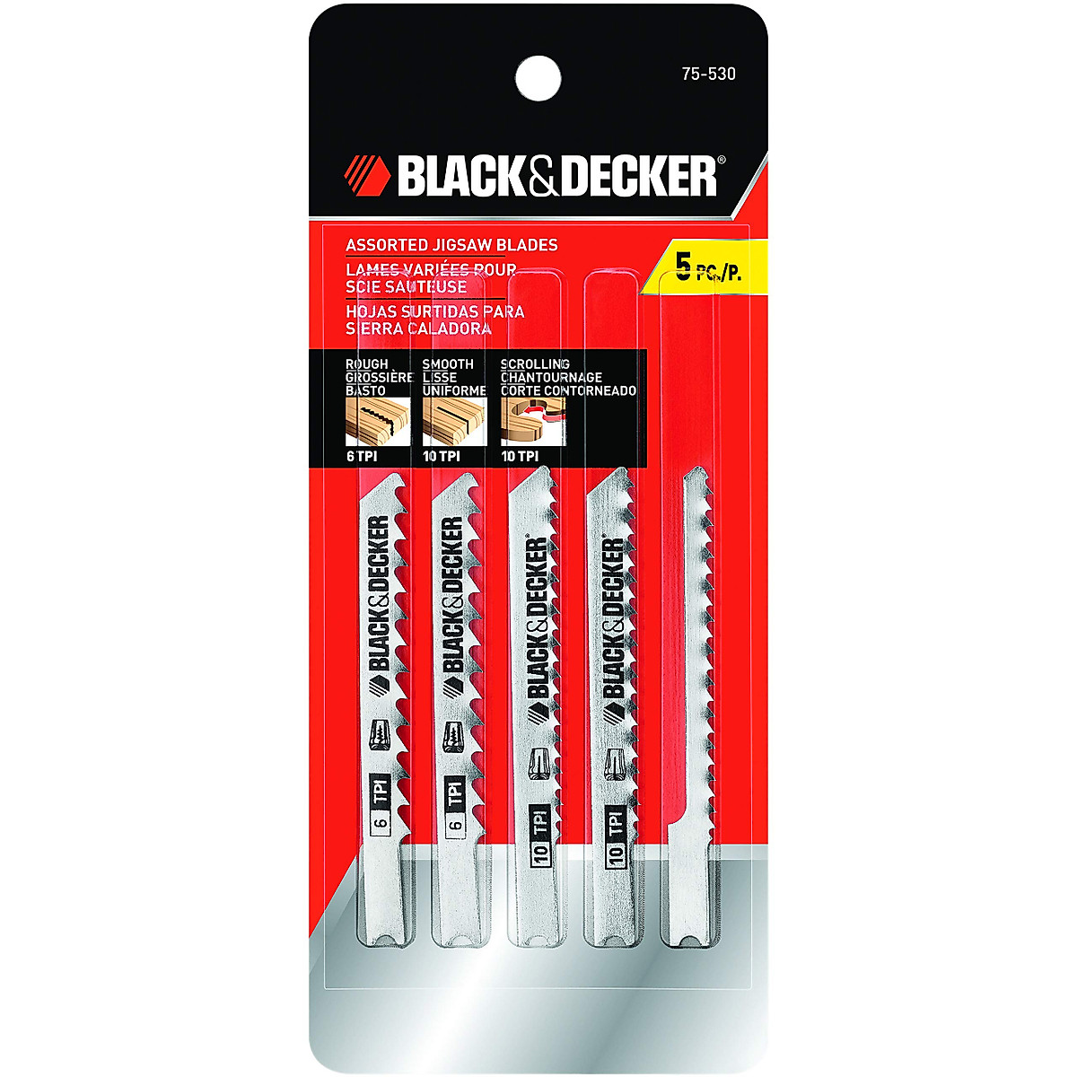Black & Decker 75-530 Jig Saw Blades (5 Pack)