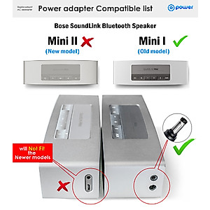 T POWER 12V Car Charger for Bose SoundLink Mini Bluetooth Speaker 359037-1300 PSA10F-120 , Bose Companion 2 Series I II 1 2,348053-1010 PC Speaker Auto Mobile power supply