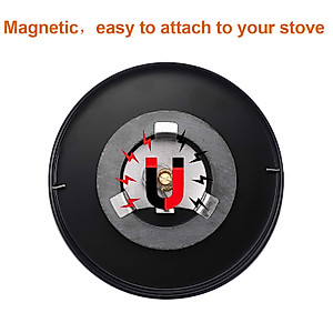 Frienda Wood Stove Thermometer Magnetic, Oven Temperature Meter Stove for Wood Burning Stoves Top, Avoiding Gas Stoves Pellet Stoves Chimney Pipe Damaged by Overheat(1 Piece)