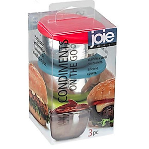 Joie MSC International Containers Condiments On The Go, BPA Free, Set of 3, One Size, Colors may vary