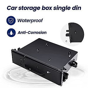 RED WOLF Single Din Car CD Player Radio Stereo Dash Trim Storage Pocket Box Kit Mounting Pocket Fit Toyota Universal Black Durable ABS for Collecting Items