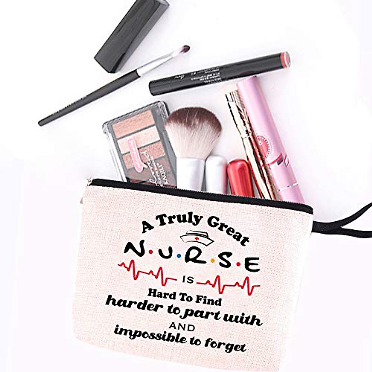Hanamiya Na A Truly Great Nurse is Hard to Find-Makeup Bag, Nurse Gifts for Women, Christmas Gifts for Nurses - Nursing, Nurse Practitioner Gifts - Funny Nurse Appreciation Gifts
