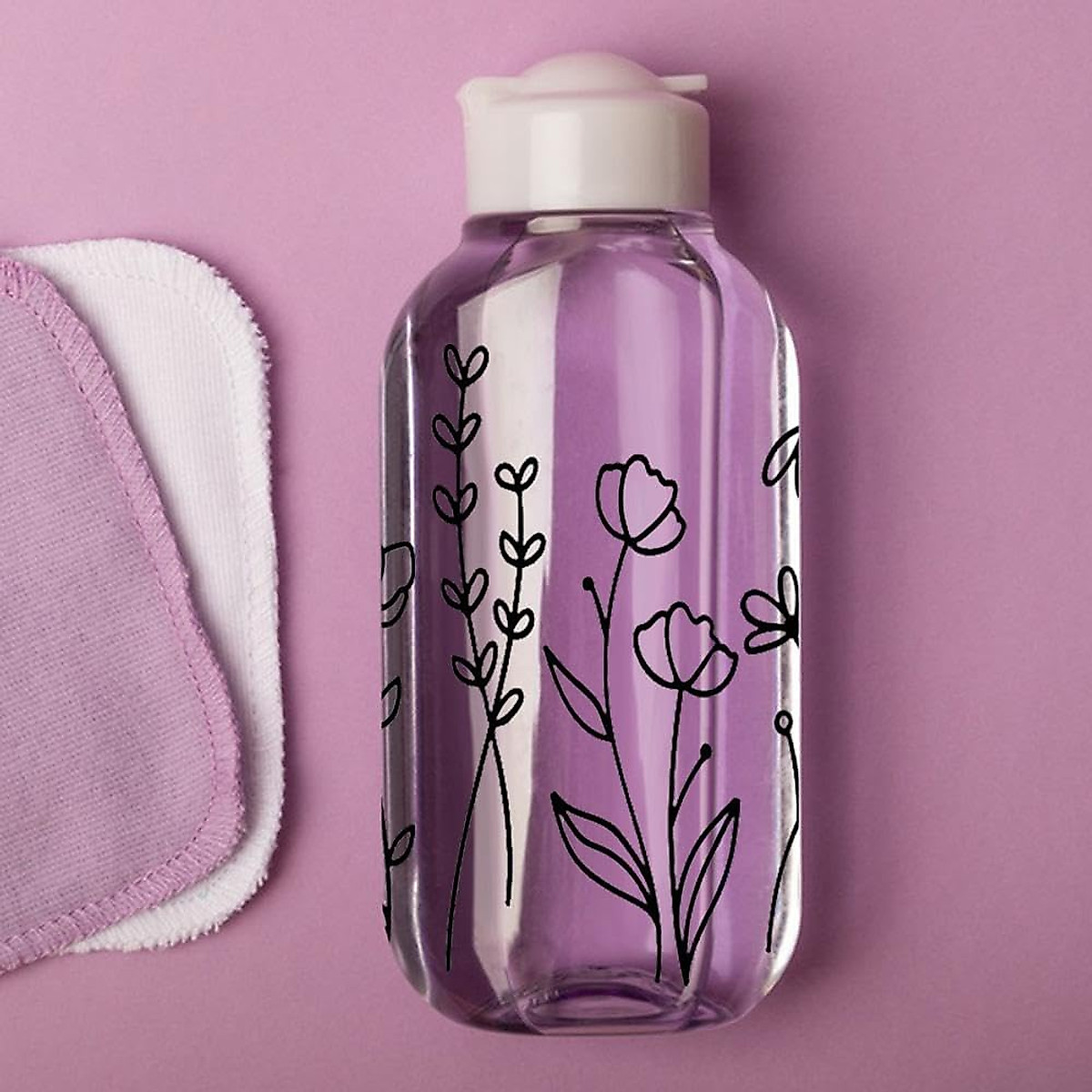 Flower UV DTF Transfer Sticker Waterproof UV DTF Cup Wrap Rub on Transfer Stickers Decals for Glass Cups Coffee Cup Crafting Furniture Iron-on Transfers