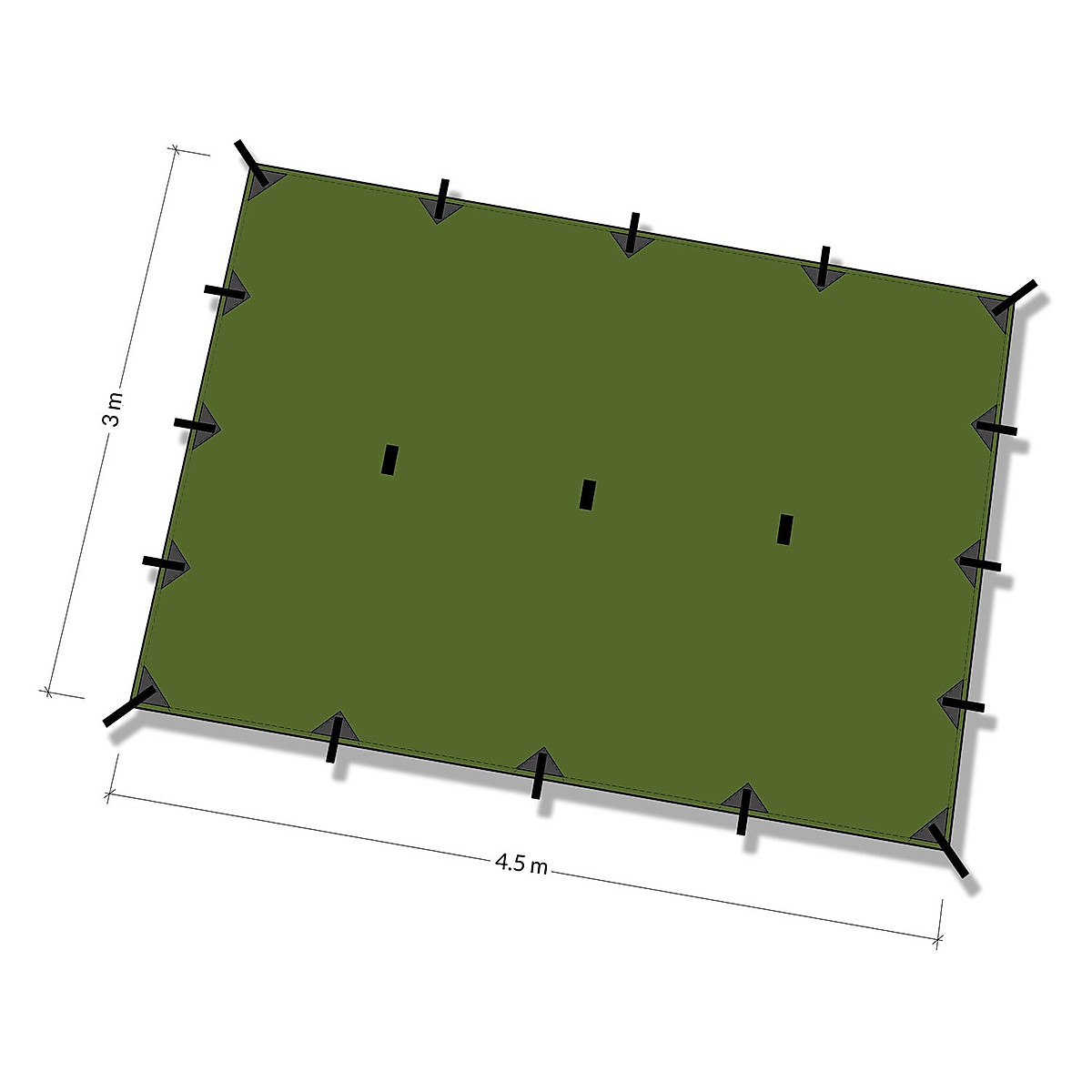 DD Hammocks - DD Tarp XL - Olive Green (15ft x 10ft) - 100% Waterproof Lightweight & Multifunctional Rainfly Extra Large Tarp Tent Shelter for Camping Bushcraft & Hiking Adventure