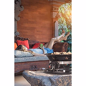 Outland Living Portable Propane Fire Pit, 21-inch, 58,000 BTU with Fire Pit Cover & Carry Kit, Smokeless Gas Firebowl | Perfect for Camping, Patio, Backyard, Tailgating, Deck, RV| Black 863 Cypress