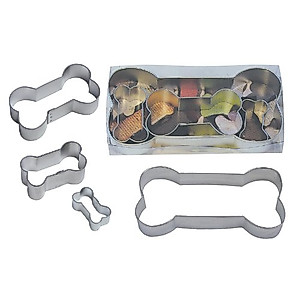 R&M International Dog Bone Cookie Cutters, Assorted Sizes, 4-Piece Set