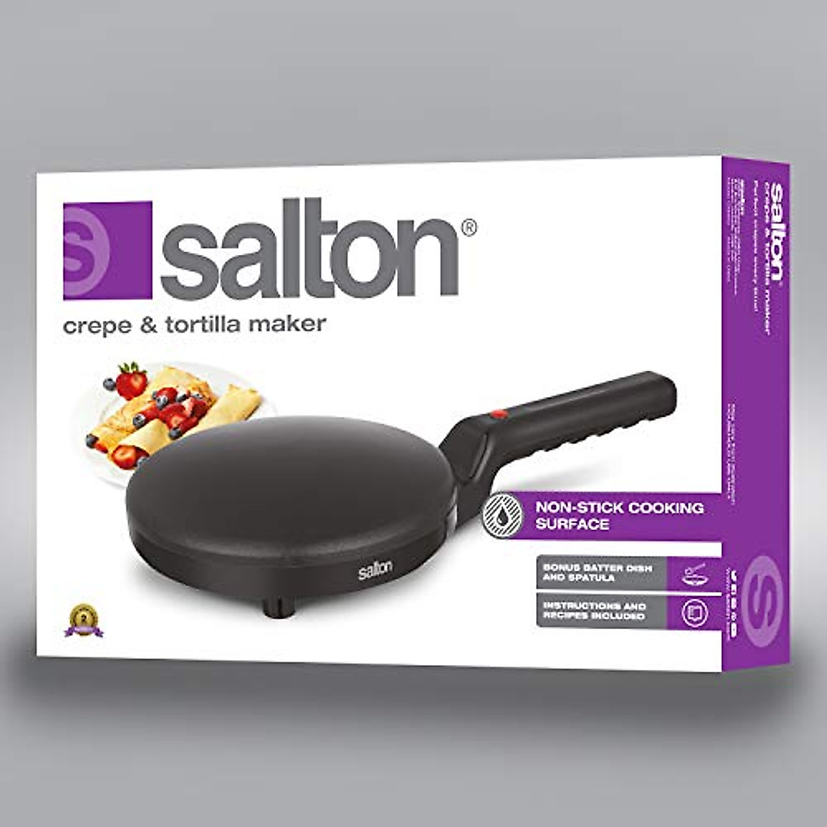 Salton CM1613 Crepe Maker, 7.5", Black