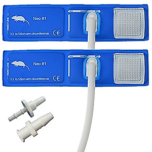 2 Pcs Veterinary Blood Pressure Cuffs Reusable Pet Sphygmomanometer Cuff Accessories for Hamster - Animal Monitor Cuff Set with 2 Kinds of Interfaces (Hamster)