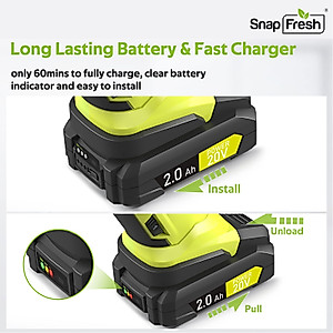 Cordless Oscillating Tool, SnapFresh 20V Battery-Powered Oscillating Multi-Tool with 6 Variable Speed Control and 22pcs Accessories for Trimming,Cutting, and Removing, Battery and Charger included