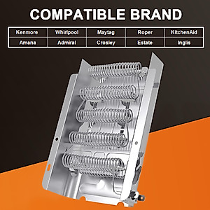 2024 Upgraded 279838 Dryer Heating Element W10724237 3403585 For Whirlpool wed4815ew1 Kenmore 110 Cabrio May.tag Roper red4516fw0 Amana Admiral aed4675yq1 By Romalon