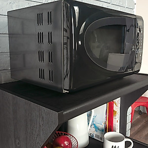 Sauder Microwave/Kitchen Cart, Raven Oak Finish