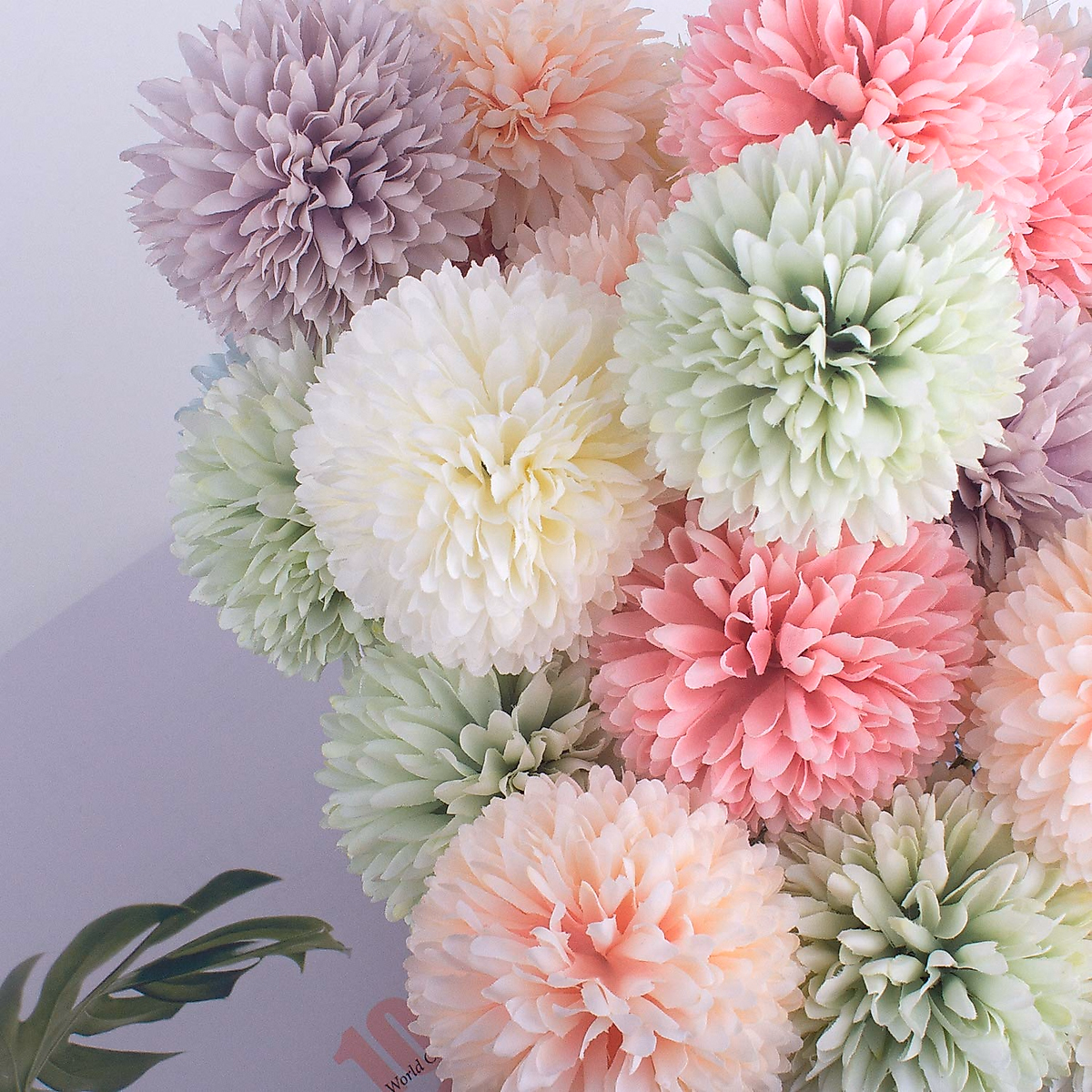 Grunyia Artificial Flowers, 10 Pcs Fake Silk Hydrangea Heads Bridal Wedding Bouquet Home Garden Party Table Centerpieces Decoration (Purple)