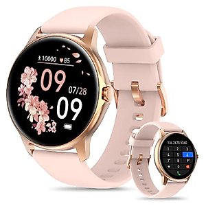 Gydom Smart Watch for Women Answer/Make Call, 1.28" Touch Screen Fitness Tracker with Blood Oxygen/Heart Rate/Sleep Monitor, 100 Sport Modes, IP68 Waterproof Smartwatch for Android iPhone