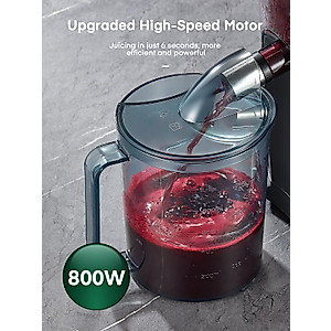 FOHERE Juicer Machines,1200W Max Power Centrifugal Juicer Extractor with 3-inch Wide feed chute & Anti-Drip for Fruit and Vegetable, 2-Speed Setting, Easy to Clean with Brush, Stainless Steel, 800W