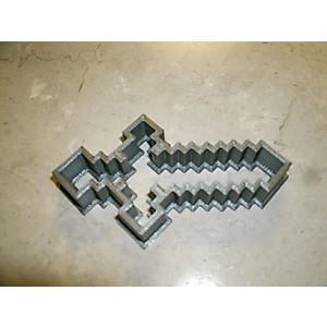 BLOCK ADVENTURE VIDEO GAME SWORD SHAPE OUTLINE COOKIE CUTTER MADE IN USA PR426