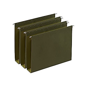 Staples 117515 Hanging File Folders 2-Inch Expansion Letter Size Standard Green 25/Bx