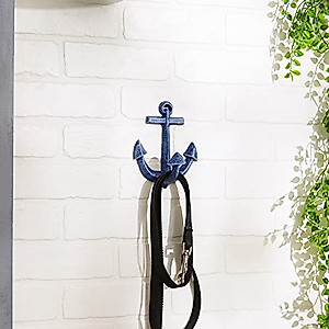Accent Plus Blue Anchor Wall Hook