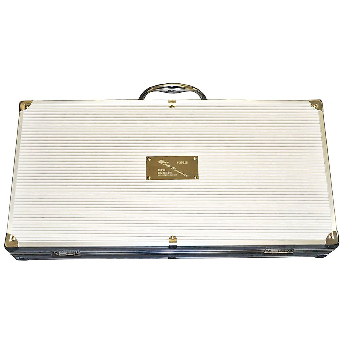 G & F 20-Piece Stainless-Steel BBQ Tool Kit, Strong, Sturdy, Heavy Duty Grilling Tool Kit in Portable Aluminium Carrying Case, Dishwasher Safe