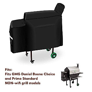 QuliMetal DB Grill Cover for Green Mountain Grill Daniel Boone Choice and Prime Standard Grills, Anti-UV & Waterproof, Heavy Duty Patio BBQ Grill Cover, 53.5 x 19.7 x 25 Inches