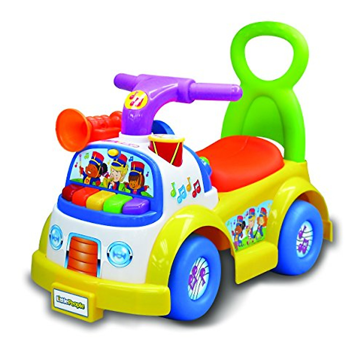 Fisher-Price Little People Music Parade Ride-On, Plays 5 Marching Tunes & Other Sounds! Perfect for Toddler Boys & Girls Ages 1, 2, & 3 Years Old - Helps Foster Motor Skills [Amazon Exclusive]