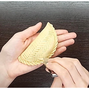 Professional Maggash | Manqat | Manqash | Maamoul Tweezers| Pastry Tongs | Dough Scraper Press | Baking Crimper Tool for Decorating and Sealing Shakarbura, Maamul, and Pie Crusts | (13 Precise Teeth)