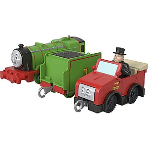 Thomas & Friends Henry with Winston and Sir Topham Hatt, Motorized Toy Train for Preschool Kids 3 Years and Older