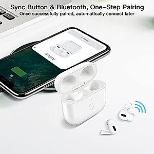 Vape Accessories Wireless Charging Case Replacement Compatible with AirPods 3rd Generation, Air Pods 3 Charger Case with Bluetooth Pairing Sync Button Without Earbuds, White