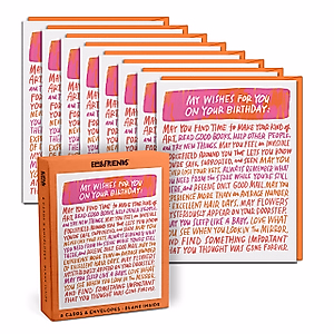 Em & Friends My Birthday Wishes for You Cards - Box of Birthday Cards with Envelopes (Box of 8, Identical Cards) (2-02888)