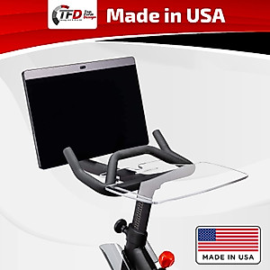 TFD The Tray+ | Compatible with Peloton Bike+ (Plus Model ONLY), Made in The USA, Laptop & Desk Tray Holder | Designed with Premium Grade Acrylic Materials - The Ultimate Peloton Accessories