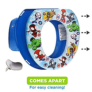 Spidey and His Amazing Friends "Team Up" Soft Potty Seat and Potty Training Seat - Soft Cushion, Baby Potty Training, Safe, Easy to Clean